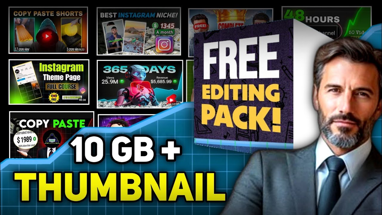 Unlimited thumbnail Editing pack giveaway 😎 - YouTube