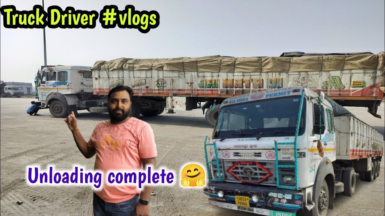 Unloading complete Ho Gaya 🤗 All Day With Indian Truck Driver #vlog # ...