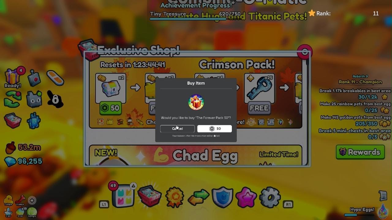 I spend 50 bobax in forever Pack Ps99 - YouTube