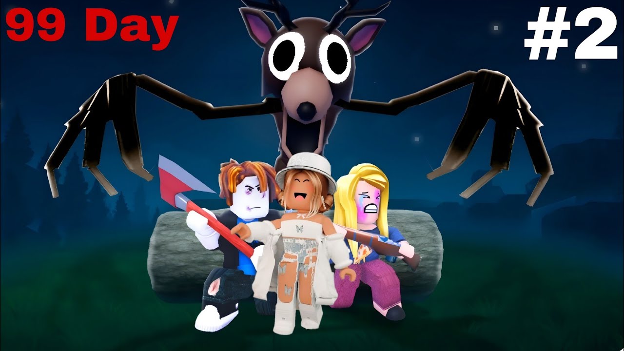 I Survived 99 Days | ☹️ 99 Nights In The Forest | All Monsters Attack ...