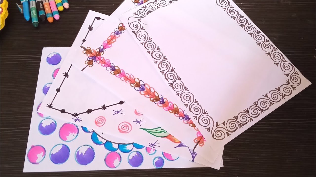 4 simple assignment front page design/A4SHEET design/border/index/cover ...