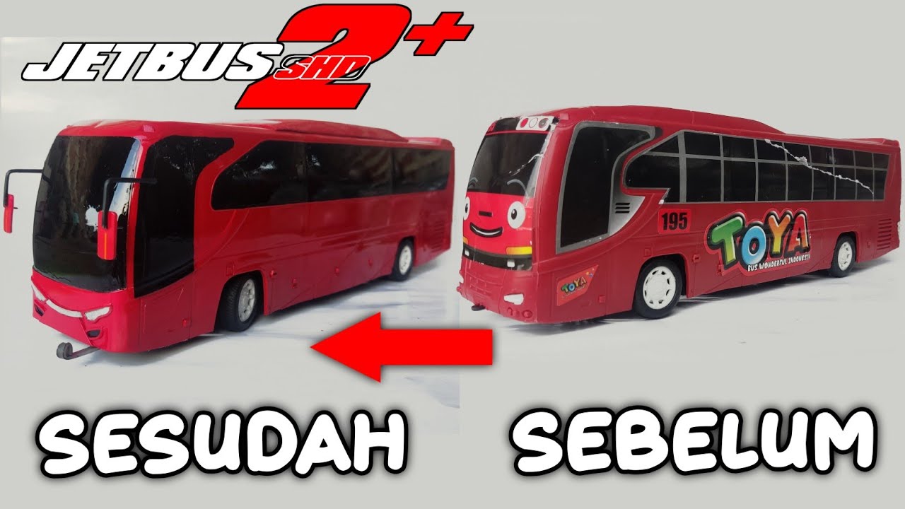 MODIFIKASI BUS TAYO PLASTIK MENJADI BUS JB2 HD - YouTube