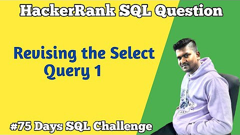 HackerRank SQL Questions - YouTube