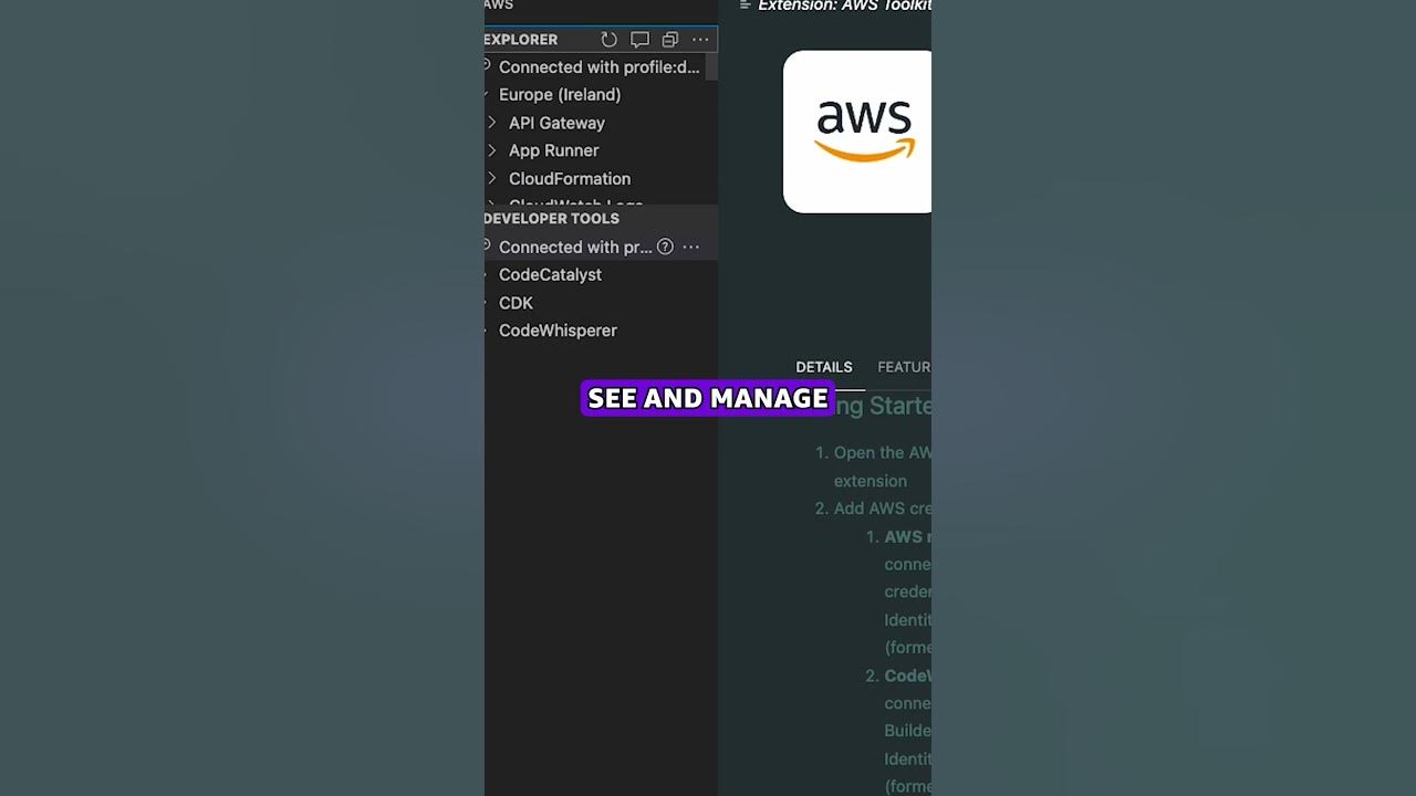 Setup The Aws Toolkit On Vscode Awstoolkit Shorts Vscode Youtube