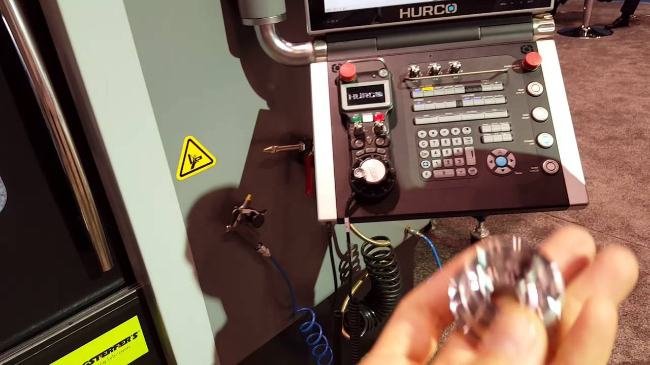 Hurco 8-Inch Turning Center - TM8i IMTS 2016 Demo - YouTube