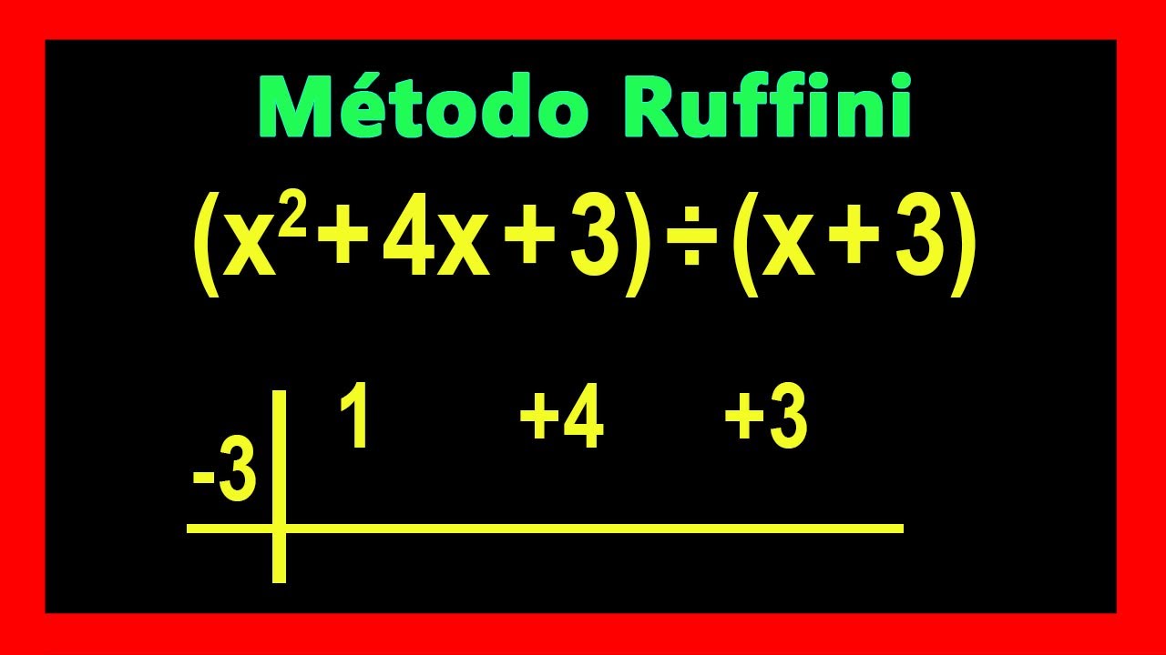 👉 Metodo de Ruffini Division de polinomios por el Metodo de Ruffini ...