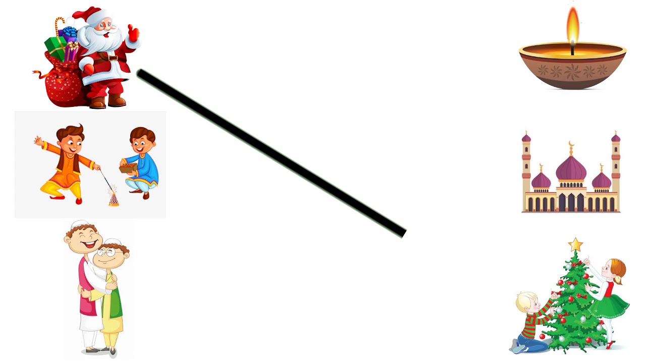 Festivals Match the following LKG Science - YouTube