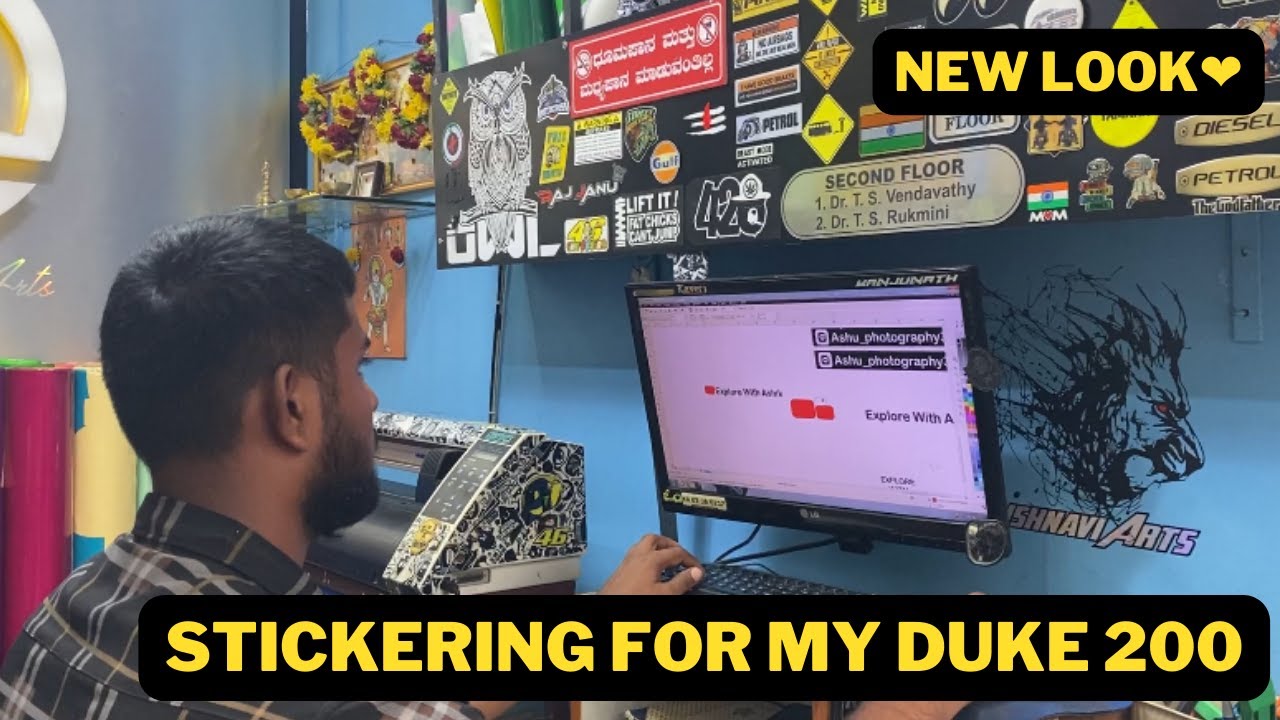 Duke stickering | bike sticking | duke 200 | ktm | new look for bike ...
