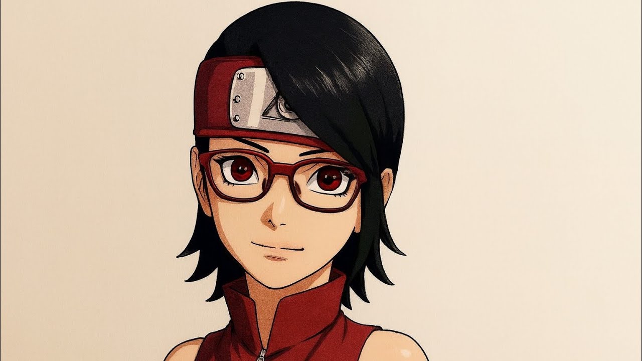 Sarada Uchiha Drawing | Easy Sketch Tutorial for Beginners | Boruto ...