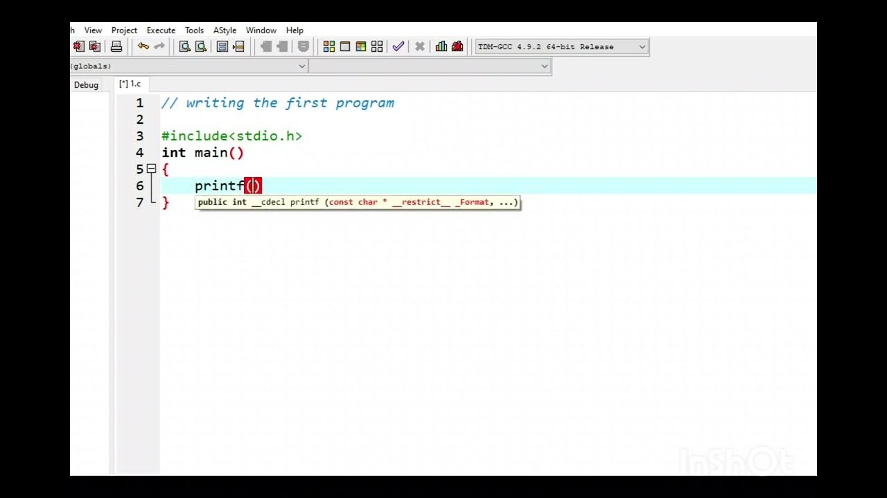 code running | first program in C programming | beginning of C programming #C_programming - YouTube