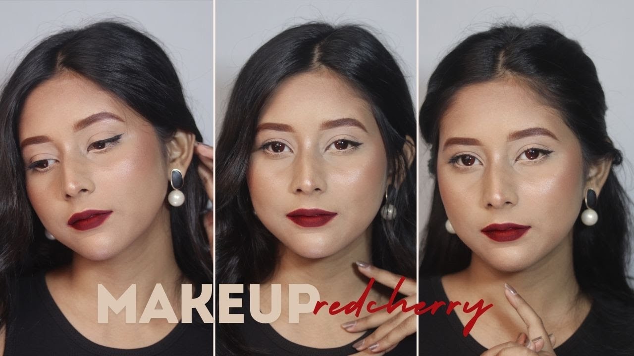Flawless Red Cherry Makeup Tutorial: Bold & Glam Look! - YouTube