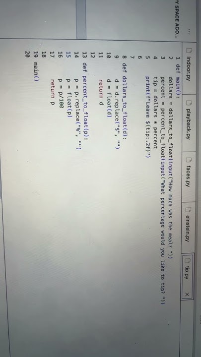Coding Day 3 Cs50p Lecture 1 Problem Set 0 “tip Calculator” Youtube