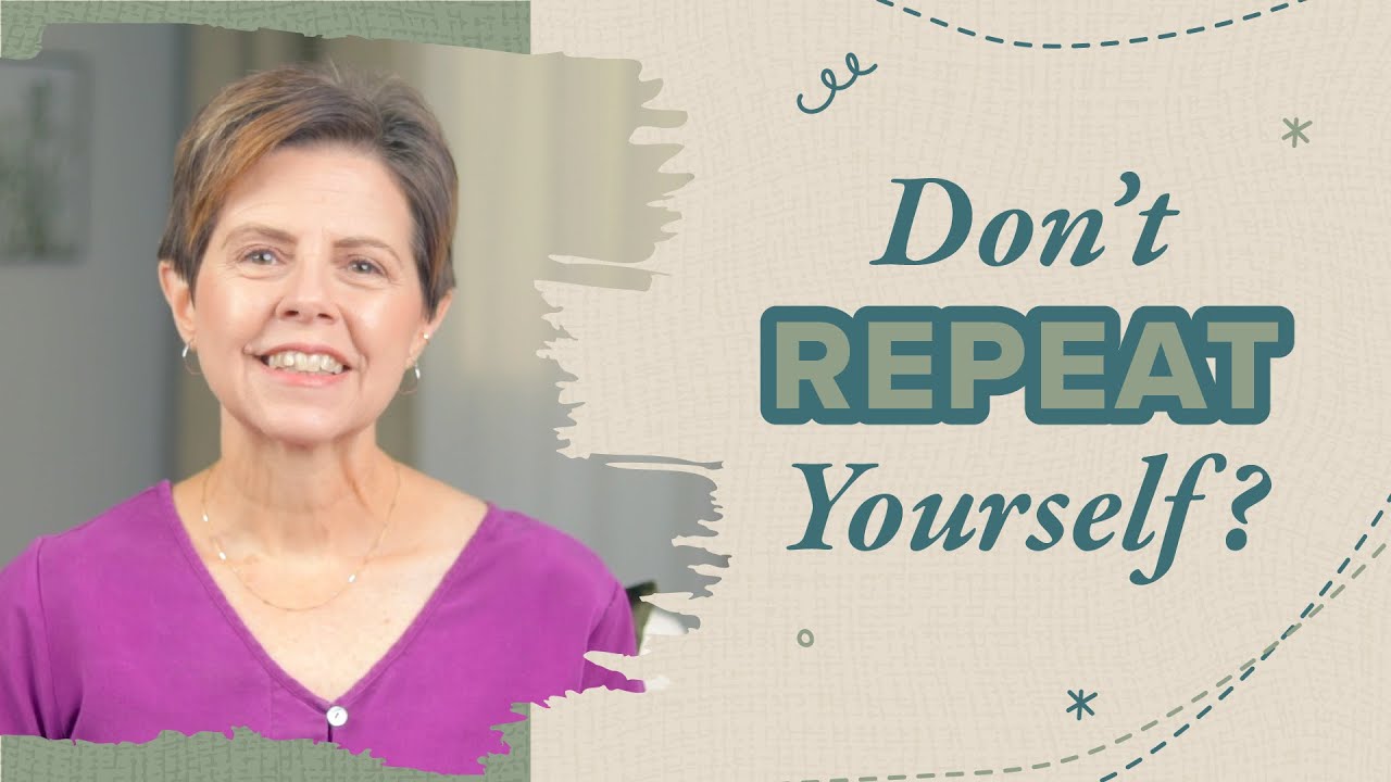 Don't Repeat Yourself - YouTube