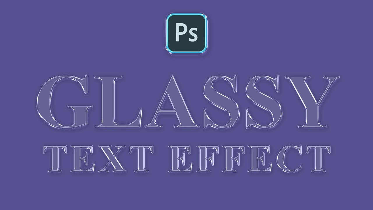 How to create GLASSY TEXT EFFECT in photoshop | Urdu/Hindi - YouTube