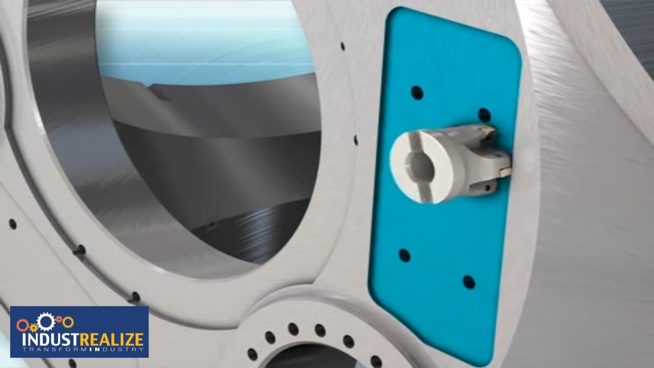 ISCAR INDUSTREALIZE - Wind Power - Rotor Hub - Rough Pocketing - YouTube