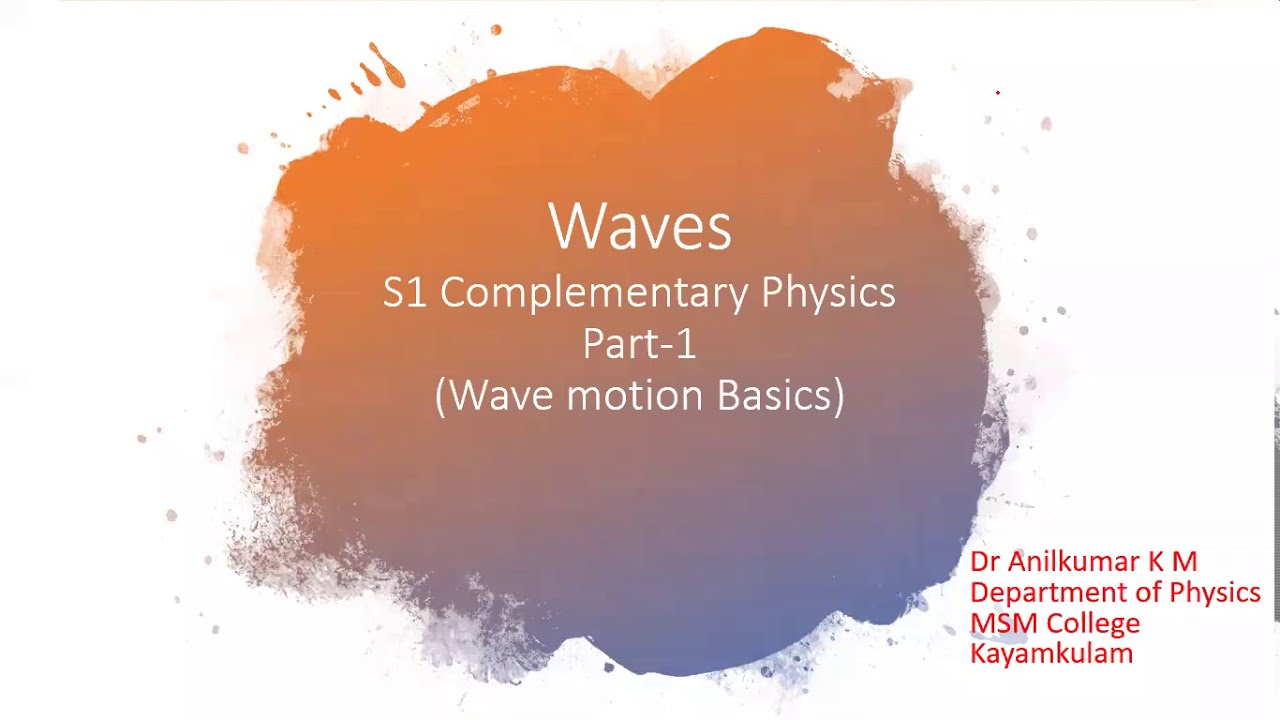 General equation of wave motion - YouTube