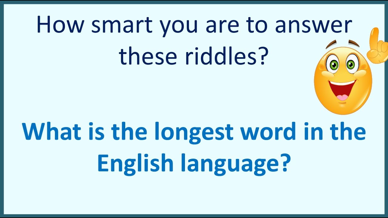 How smart you are to answer these riddles ? - YouTube