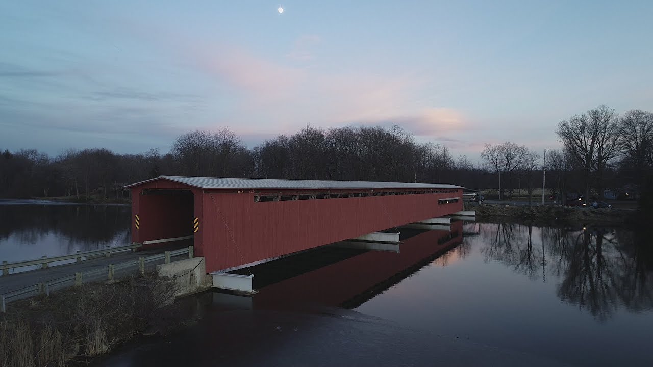 Langley Covered Bridge Centreville Michigan - YouTube