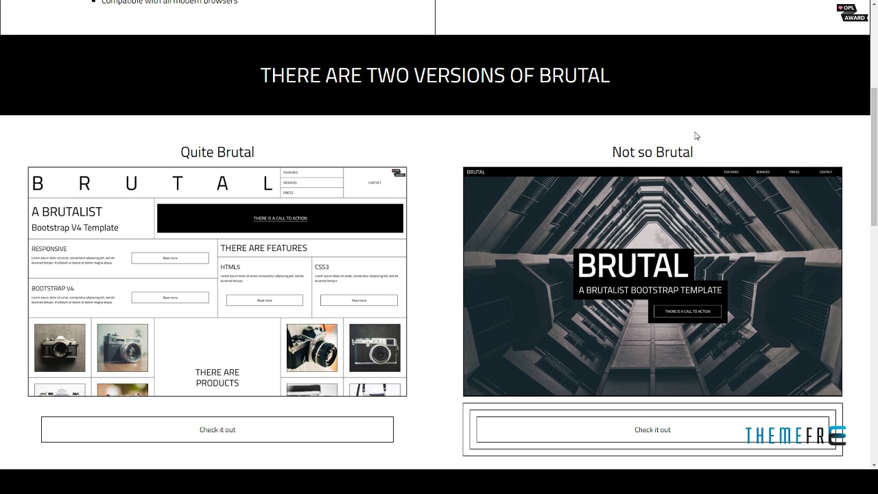 Brutal - A Brutalist Bootstrap v4 One Page HTML Template Macke - YouTube