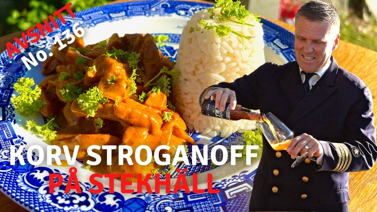 Korv Stroganoff på stekhäll I Kapten Mat I No. 136 - YouTube