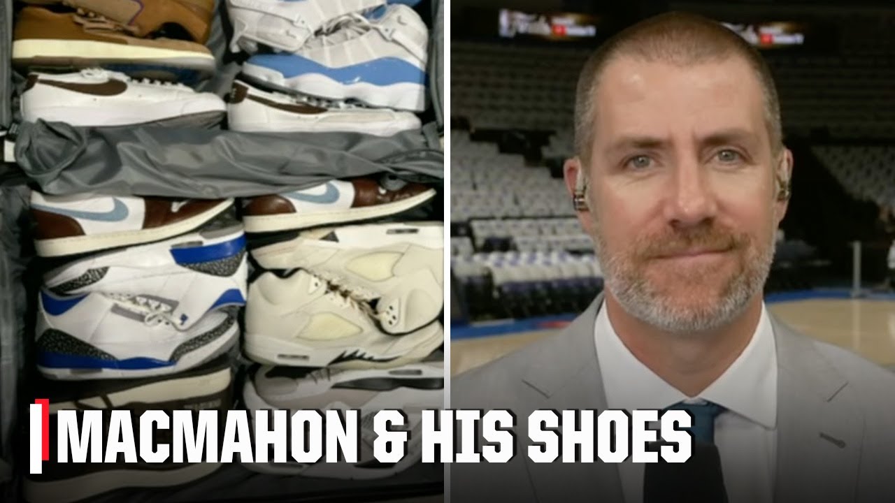 Tim MacMahon defends packing so many shoes for the NBA Finals | NBA ...