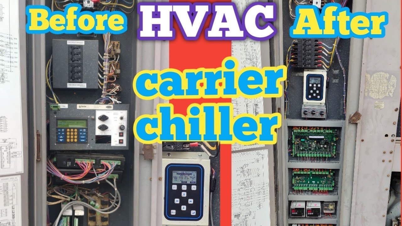 Carrier chiller 30GN Control conversion To MCS Control | MCS - YouTube
