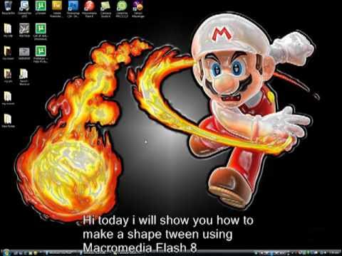 Shape tween - Macromedia Flash 8 easy step by step tutorial - YouTube