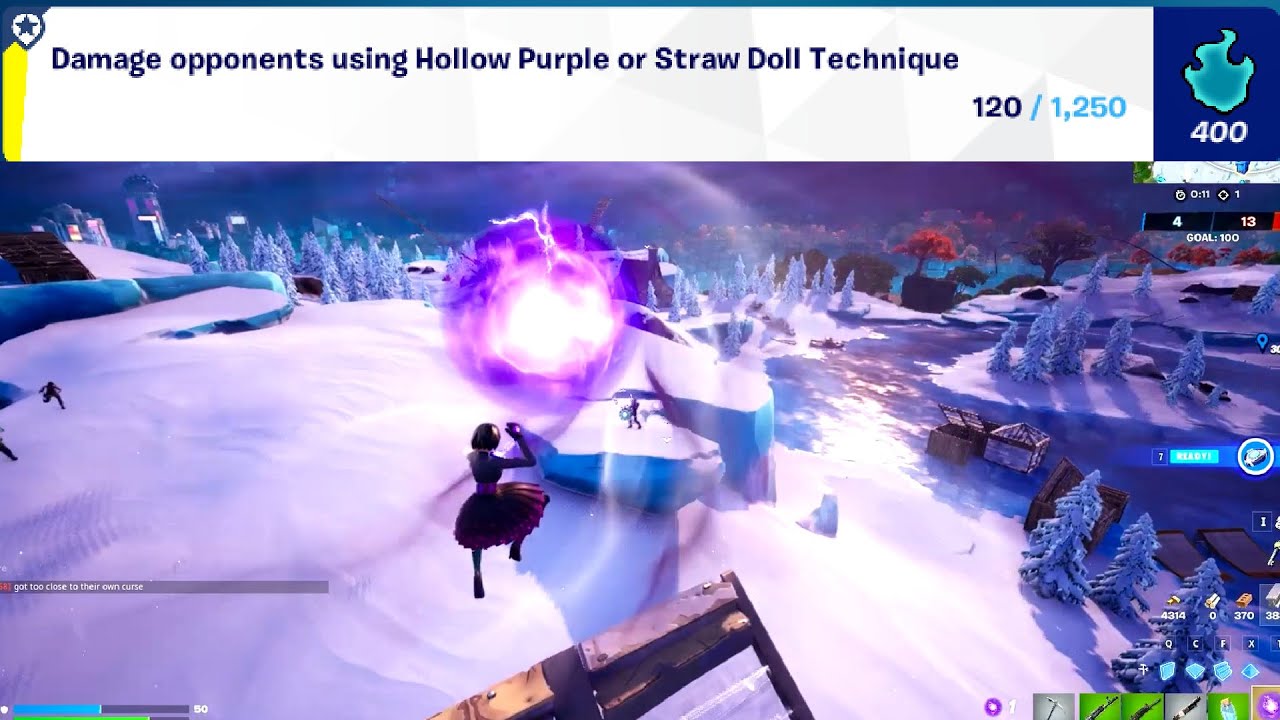 Damage opponents using Hollow Purple or Straw Doll Technique Fortnite ...
