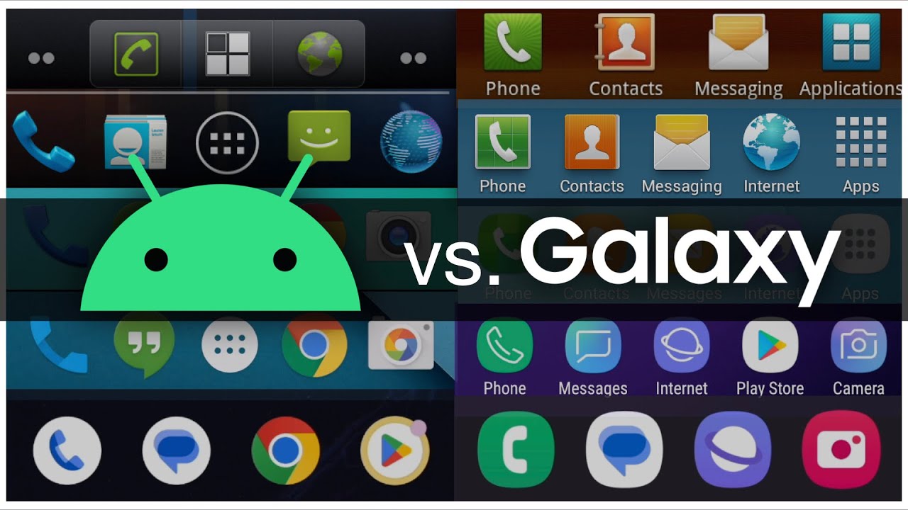 Android Home Screens over the years: Stock vs Samsung! - YouTube
