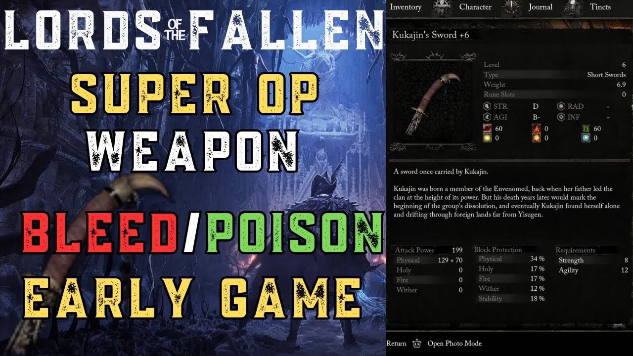 Lords Of The Fallen Insane Poison and Bleed Weapon Kukajin's Sword ...