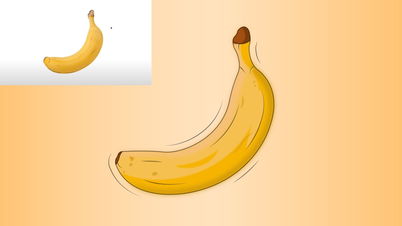 Adobe Illustrator Tutorial - Create a Banana Vector (HD) - YouTube