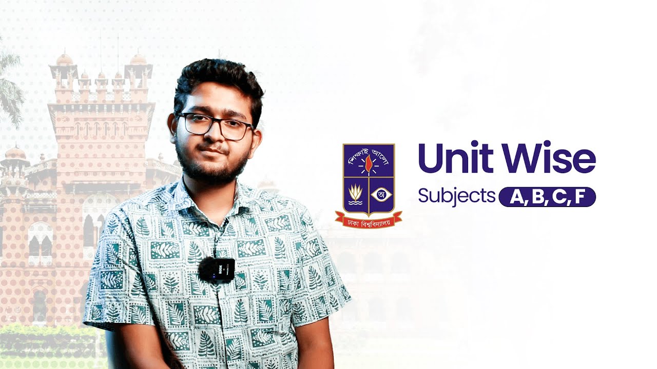 Dhaka University Unit Wise Subject List 2025 | DU A, B, C & F Unit ...