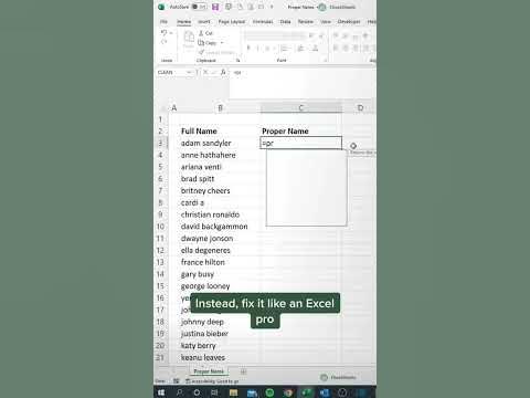 Use proper in excel | Advance Excel Formula | MyExcelGeeks - YouTube
