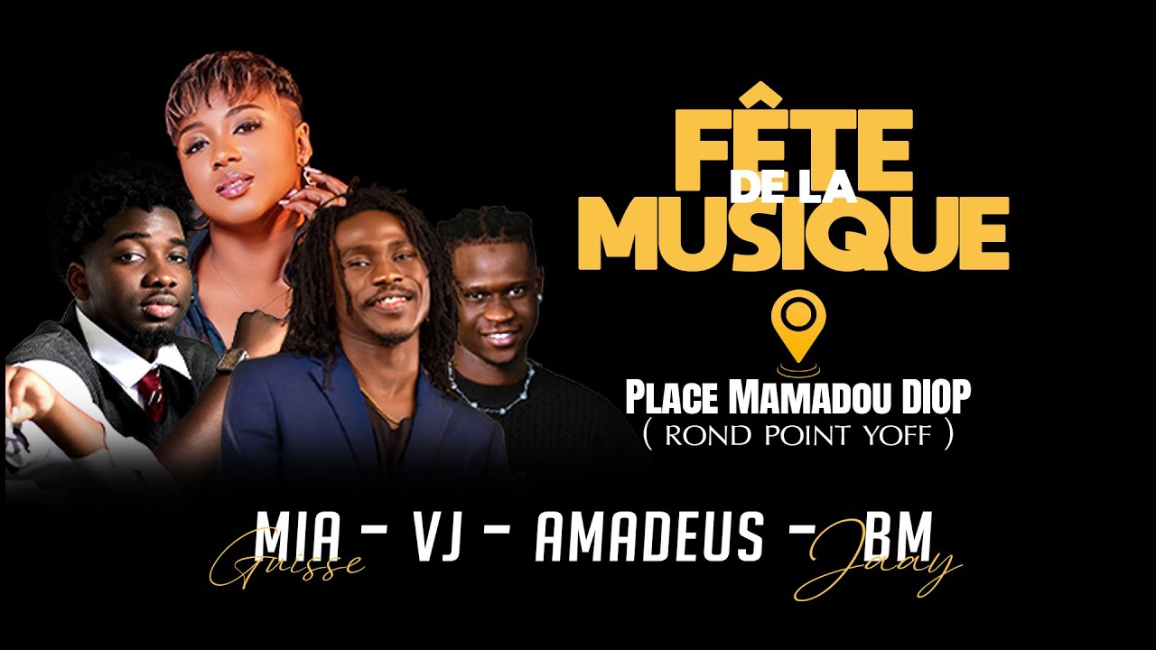 DIRECT YOFF: Fete de la musique 2025, Avec Mia Guissé,Amadeus,Vj Et ...