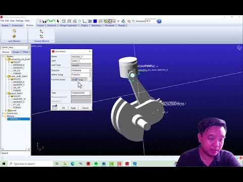 Beginner Tutorial MSC Adams piston connecting rod crankshaft assembly ...