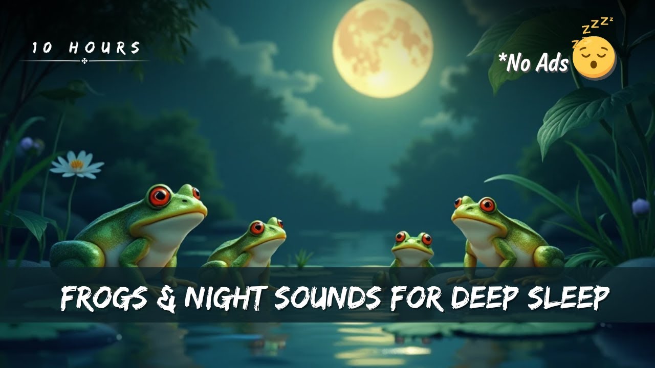 Frogs & Night Sounds for Deep Sleep 🌙 | 10 Hours, No Ads! Nature ...