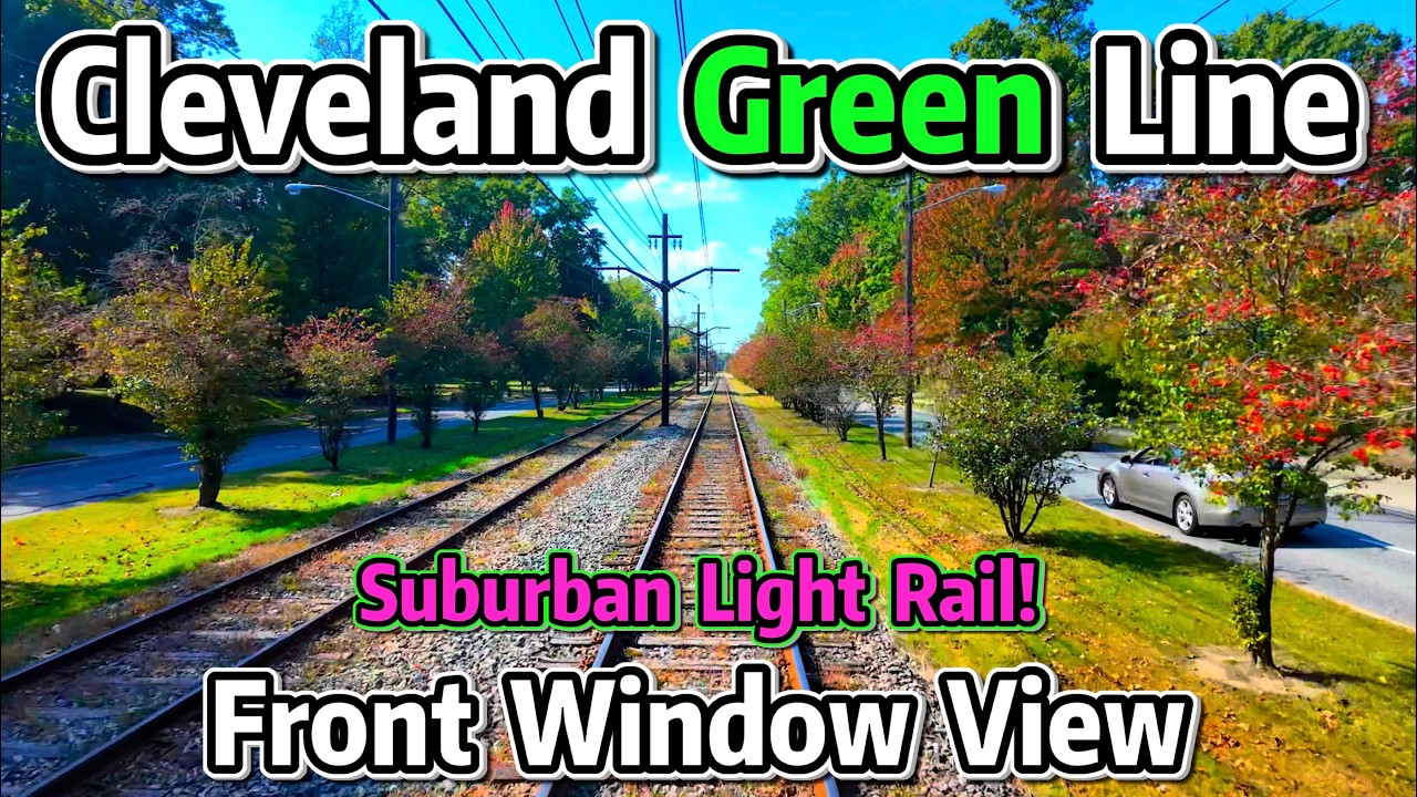 ⁴ᴷ⁶⁰ Driver’s View: Cleveland RTA Green Line – Green Road to Tower City ...