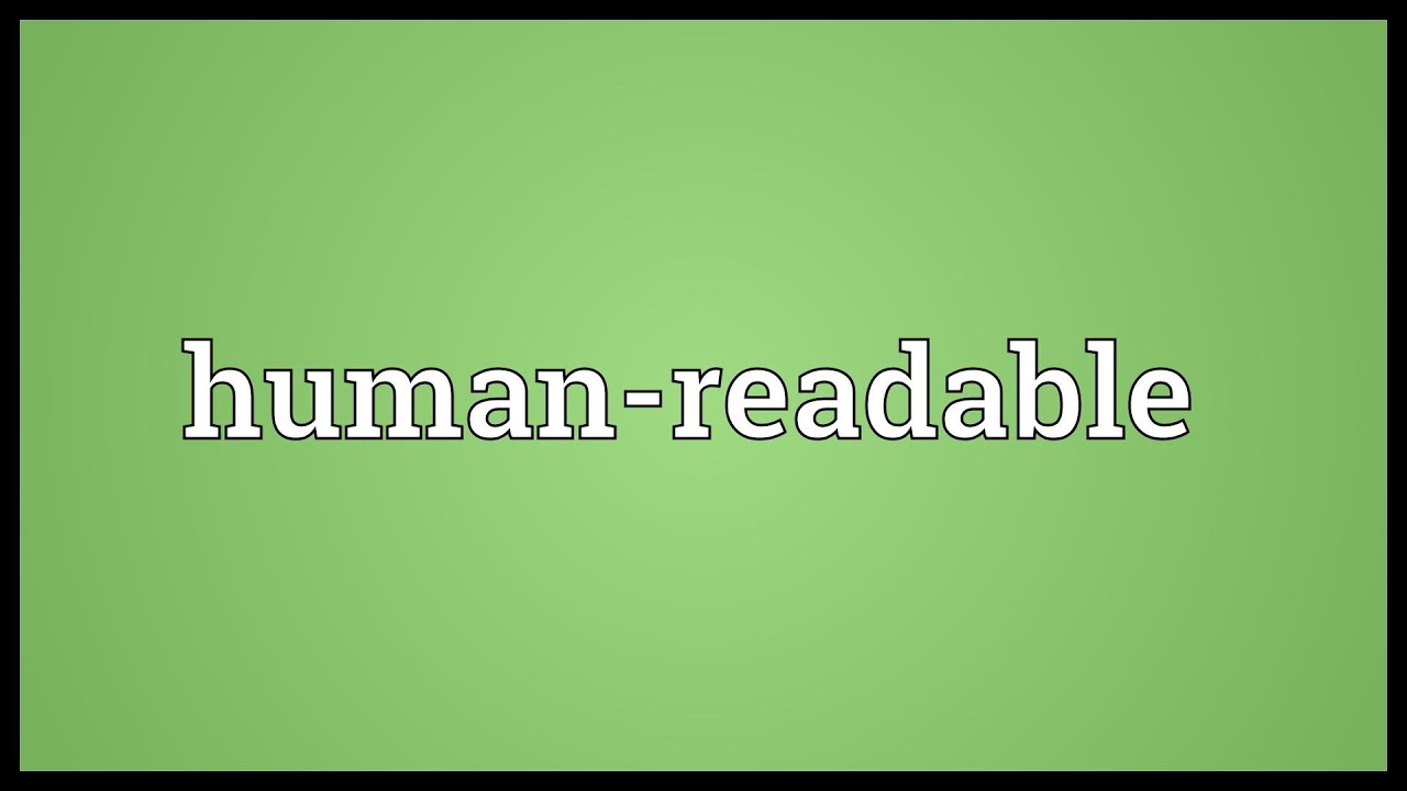 Human readable Meaning YouTube human-readable-meaning-youtube