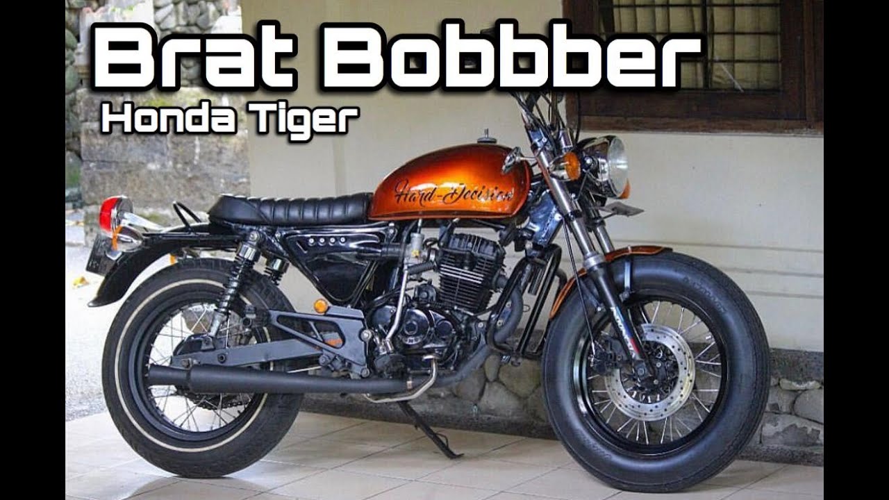 Honda Tiger Brat bobber japstyle bratstyle Classic 200 - YouTube