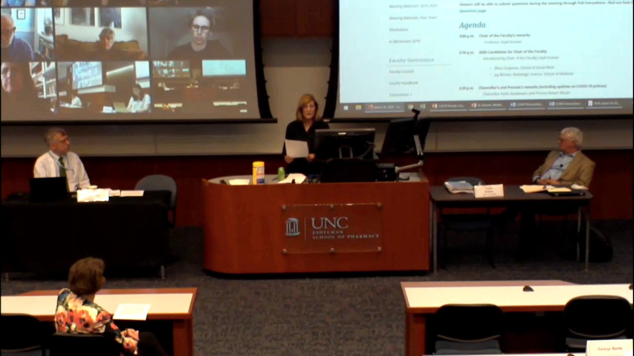 Dr. Mimi Chapman - Speech to UNC Faculty Council as Candidate for Chair ...