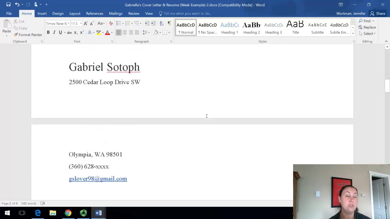 Explanation of Weak Strong Cover Letter Resume Examples - YouTube