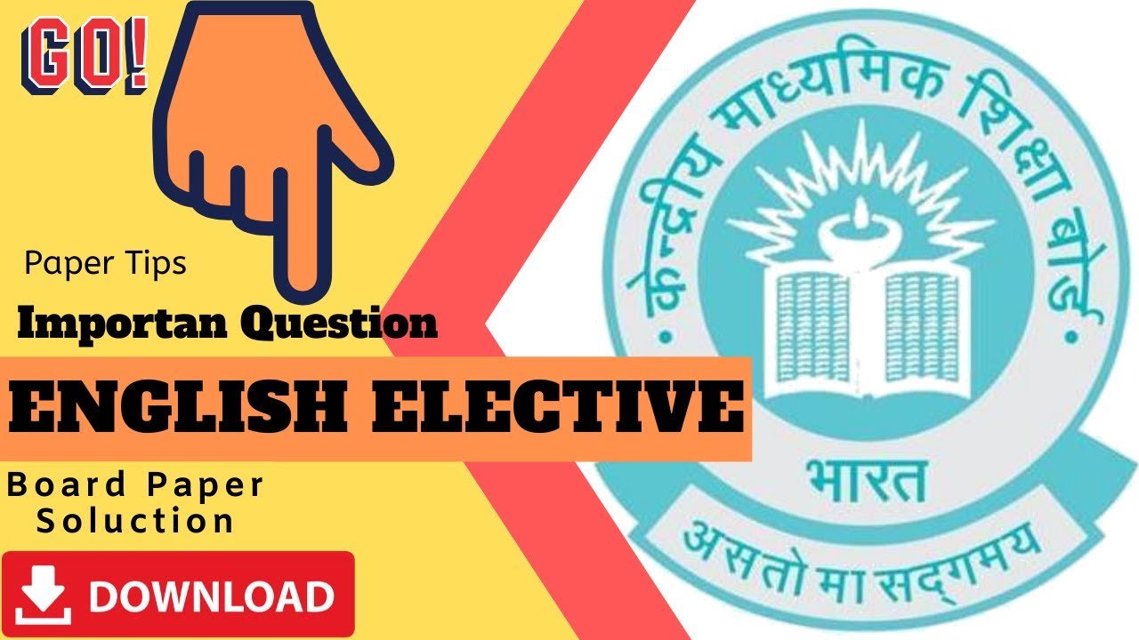 ENGLISH ELECTIVE Class 12th CBSE Paper 2019 YouTube english-elective-class-12th-cbse-paper-2019-youtube