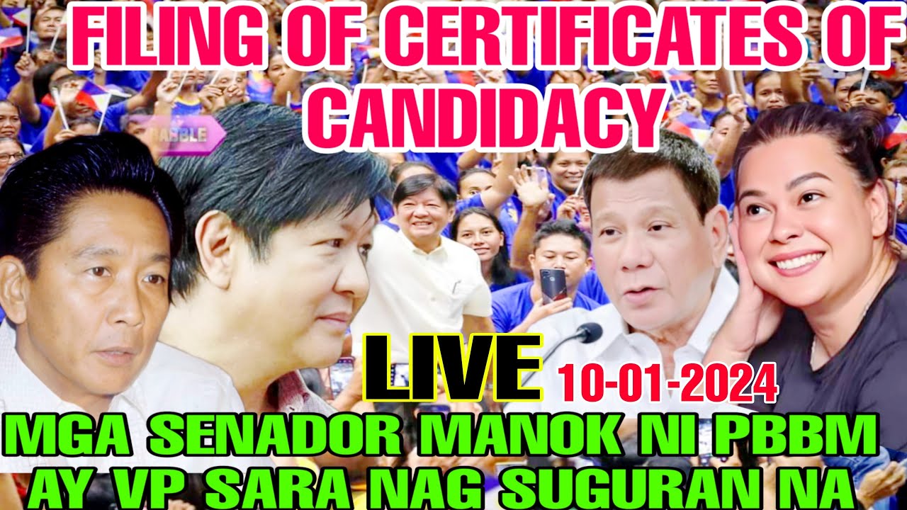 MARCOS SENATORIAL LINEUP AT VP SARA IILAN NAGHAHAIN NA NG COC LIVE ...