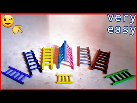 How to make mini ladder | DIY mini ladder | newspaper crafts | DIY ...