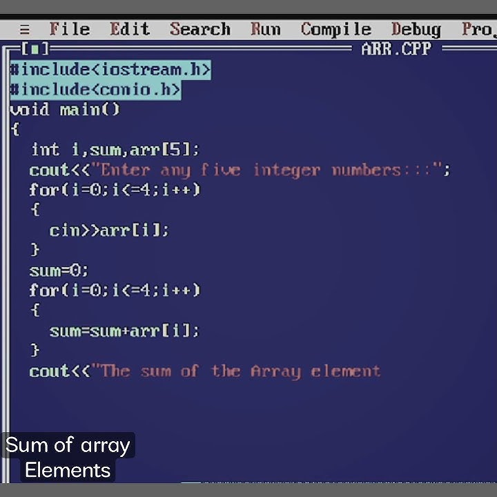 Sum Of Array Elements In C Language Two Type Programming Shorts Twotypeprogramming