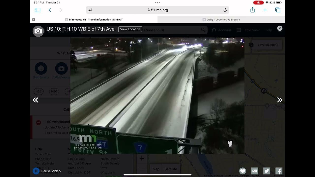 Eastbound BNSF S-TACCHC at Anoka, MN on MNDOT traffic cams - YouTube