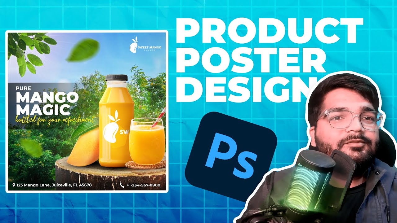 Designing a Mango Juice Ad Creative: Step-by-Step Photoshop Tutorial ...