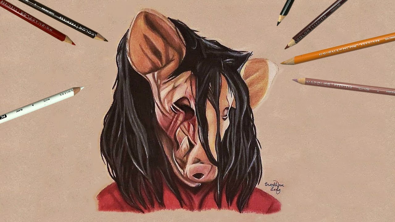 Drawing The Pig (Amanda Young) from Saw - YouTube