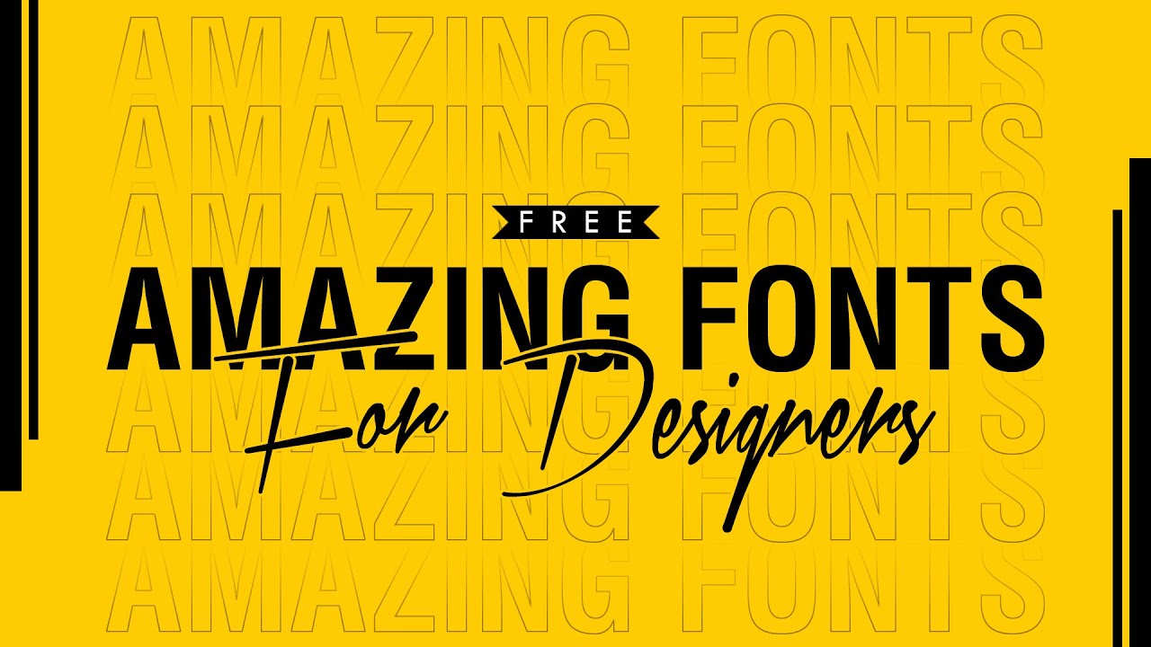 Free Amazing Fonts for Designers - YouTube