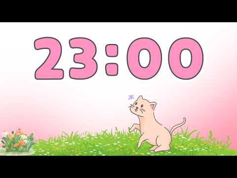💗 23 Minute Timer | 🐱 Cute White Cat Aesthetic | Relax & Focus With Lofi Music